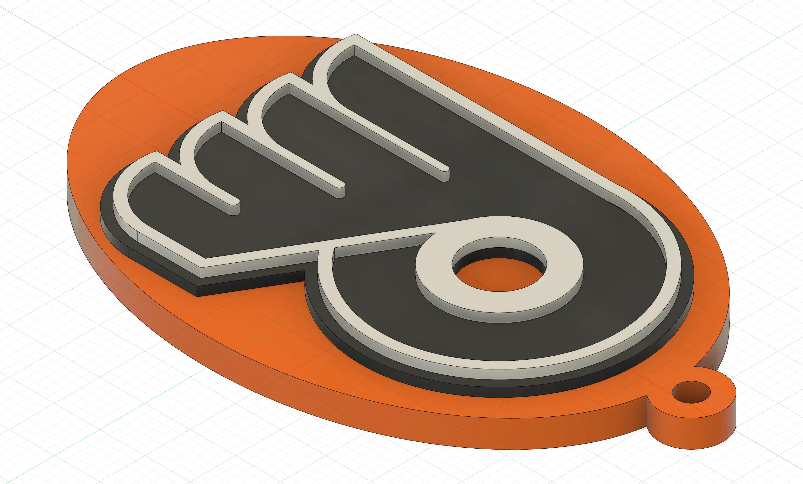 Jewelry & Accessories STL Download - PHILADELPHIA FLYERS KEYCHAIN NHLby ...