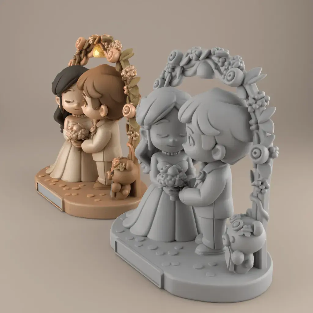 Home Decorations & Ornaments STL Descarga - Sweet Wedding Couple ...