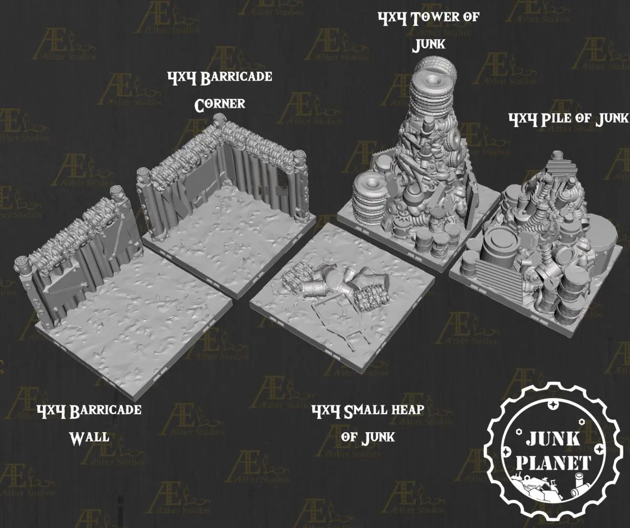 Other STL Download - AEJUNK02 - Junk Planet 2by Aether Studios