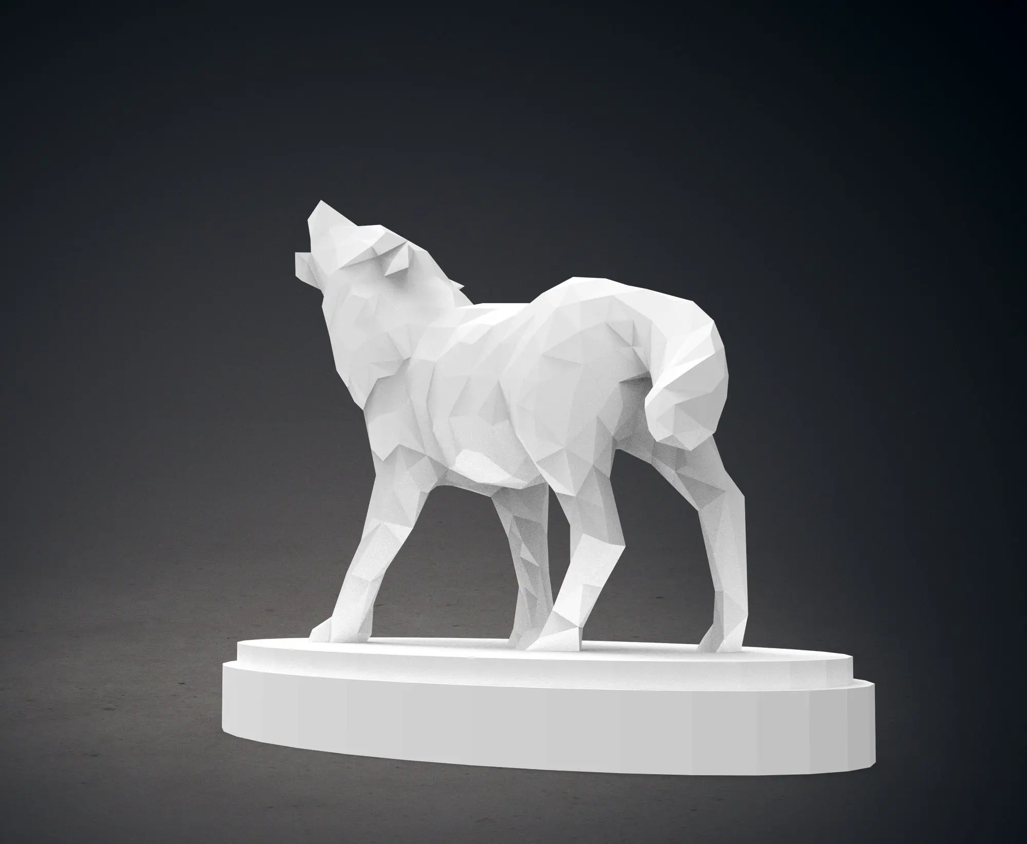 Low Poly Wolf Model