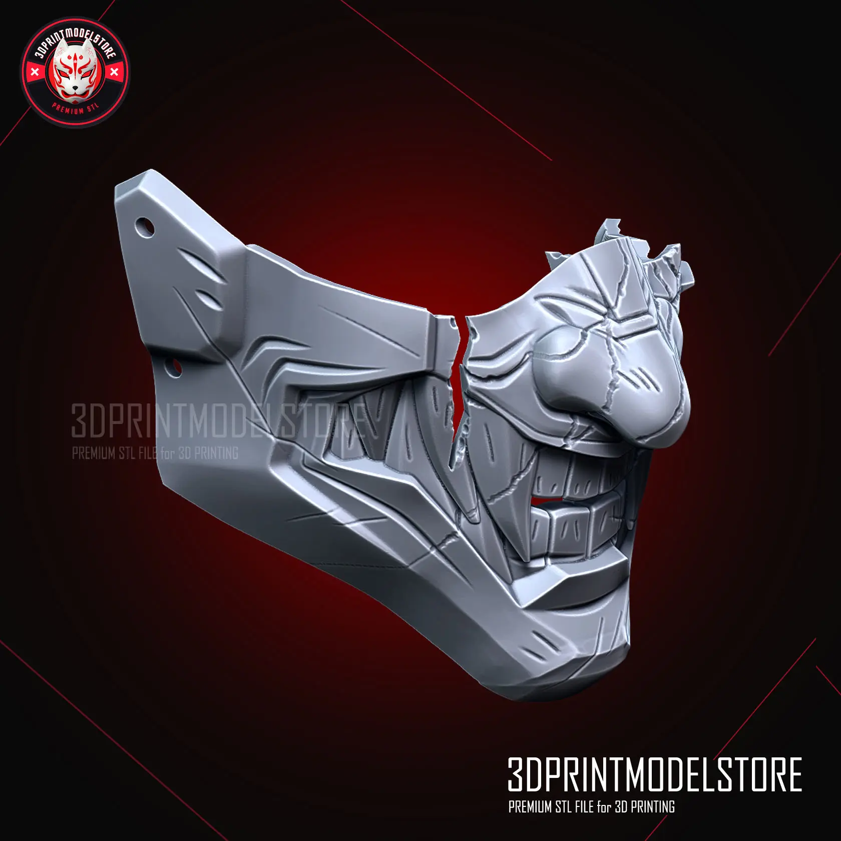 Ninja Kamui Broken Mask - Oni Samurai Halloween Cosplay | 3D models ...