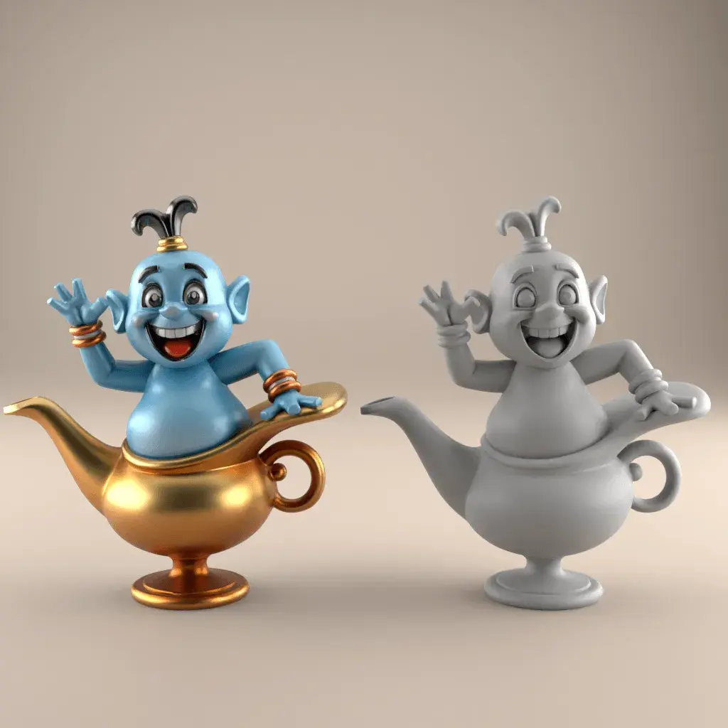 Other STL Download - Fun Genie Lamp 3D STL File for Desk Decor Toys 4by ...