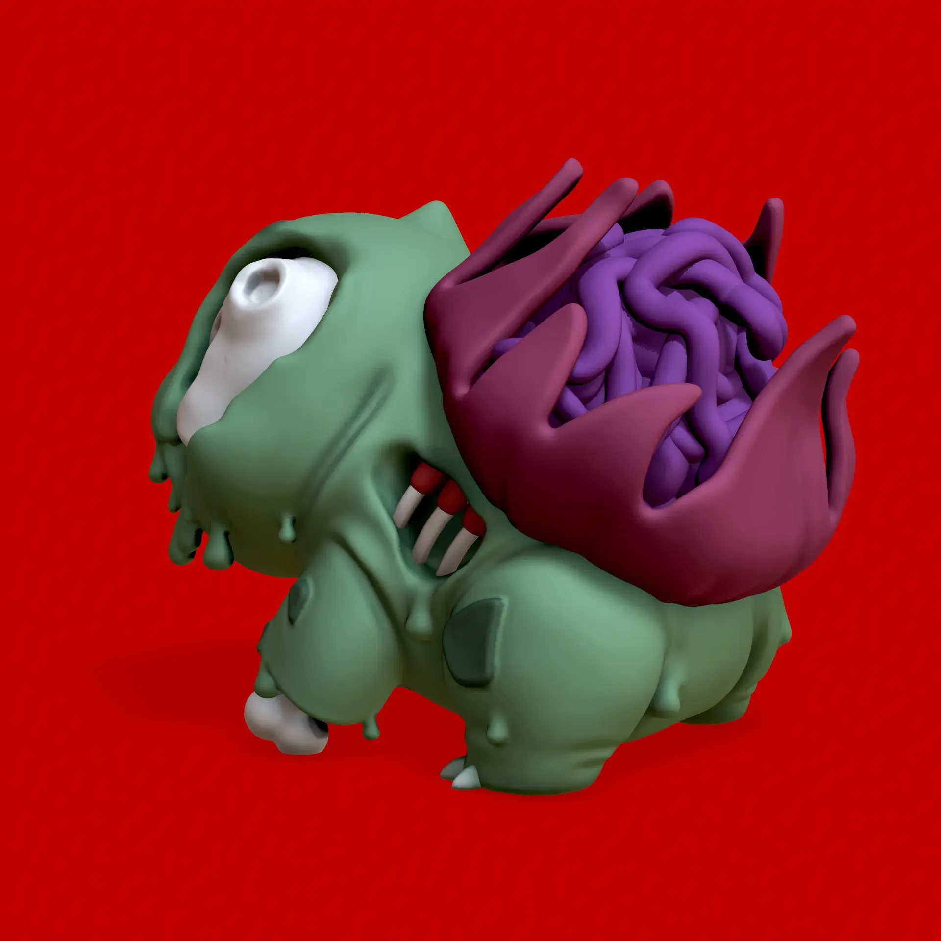 Characters & Creatures STL Download - Bulbasaur Zombieby stlToon