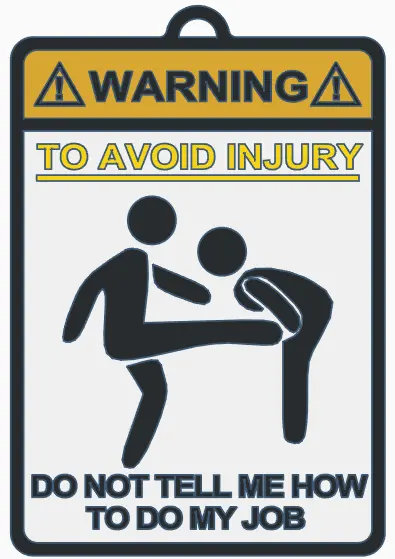 Free Other STL Download - To Avoid Injury Sign (Kicking Version)by Lizzii