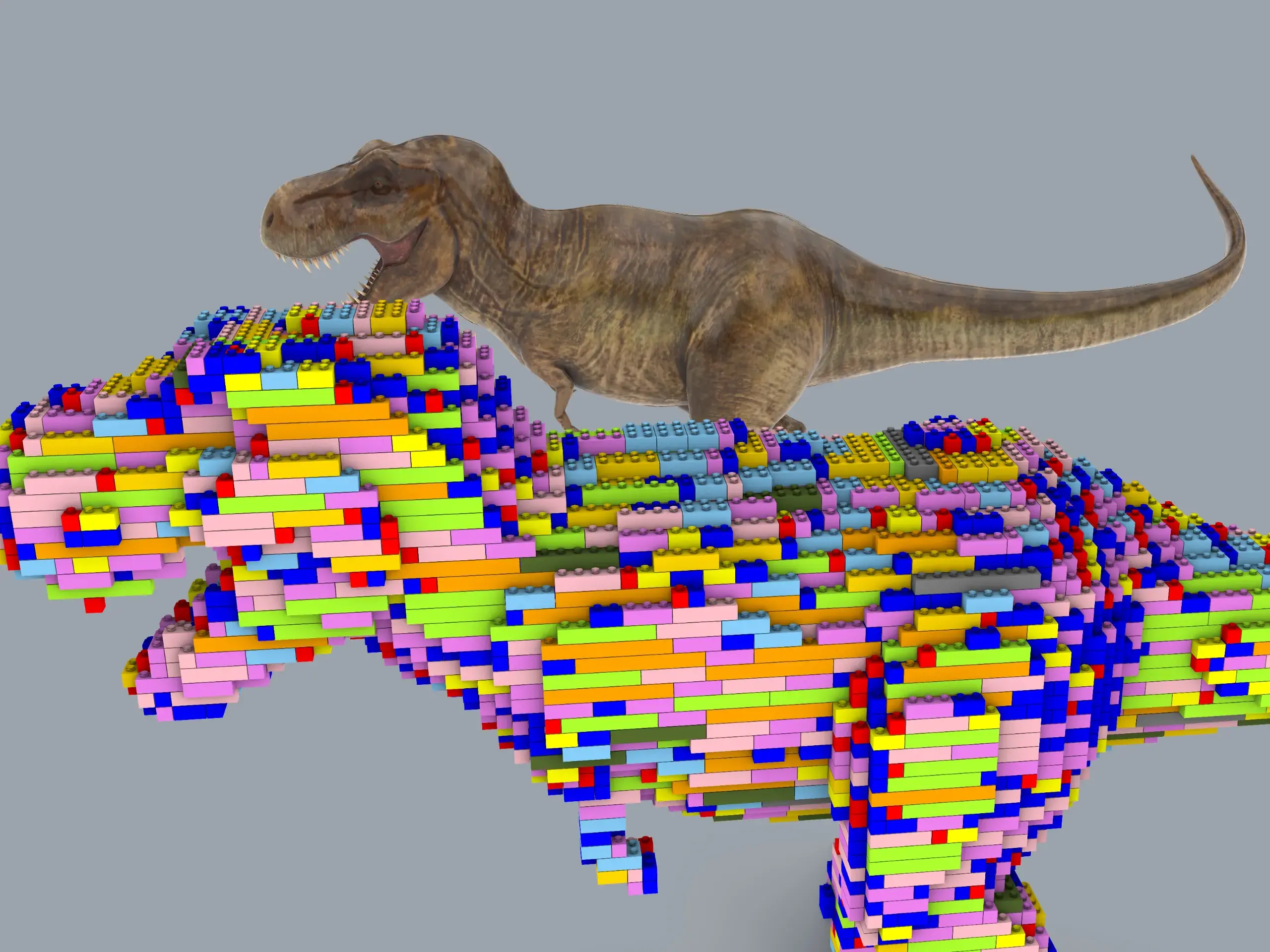 3D Printer Files | 3MF File | Legofied Tyrannosaurus Rex | Creality Cloud