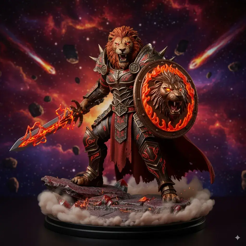 Characters & Creatures STL Download - Infernal Lion Knightby 3D_Printers