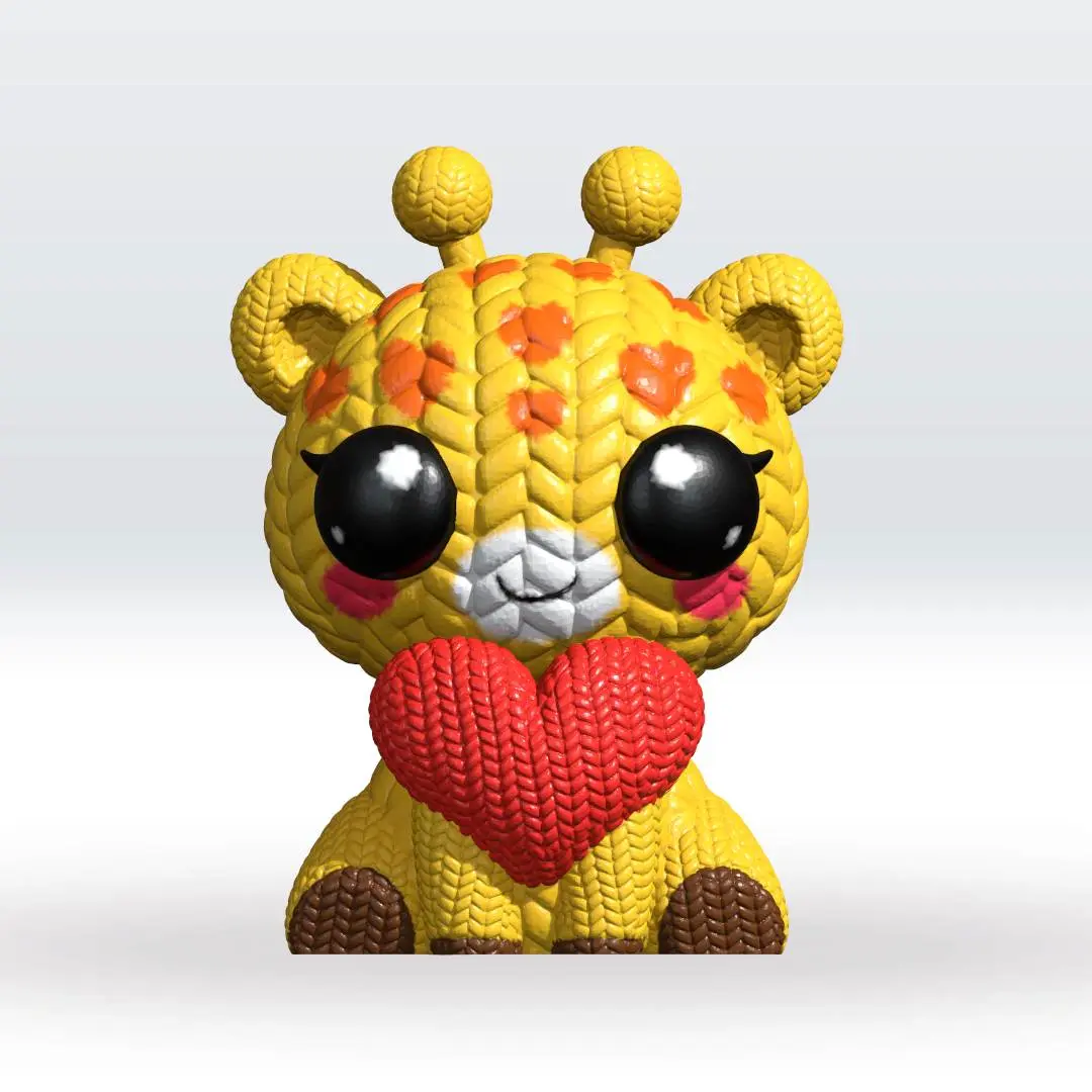 Characters & Creatures STL Download - Knitted Giraffe 3D Model STL file ...