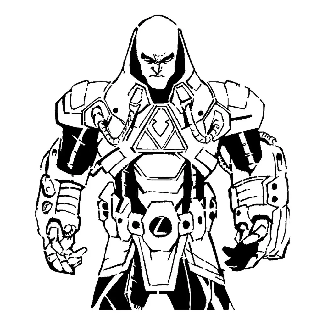 Free Characters & Creatures STL Download - Lex Luthor stencilby SMT_M 🦊