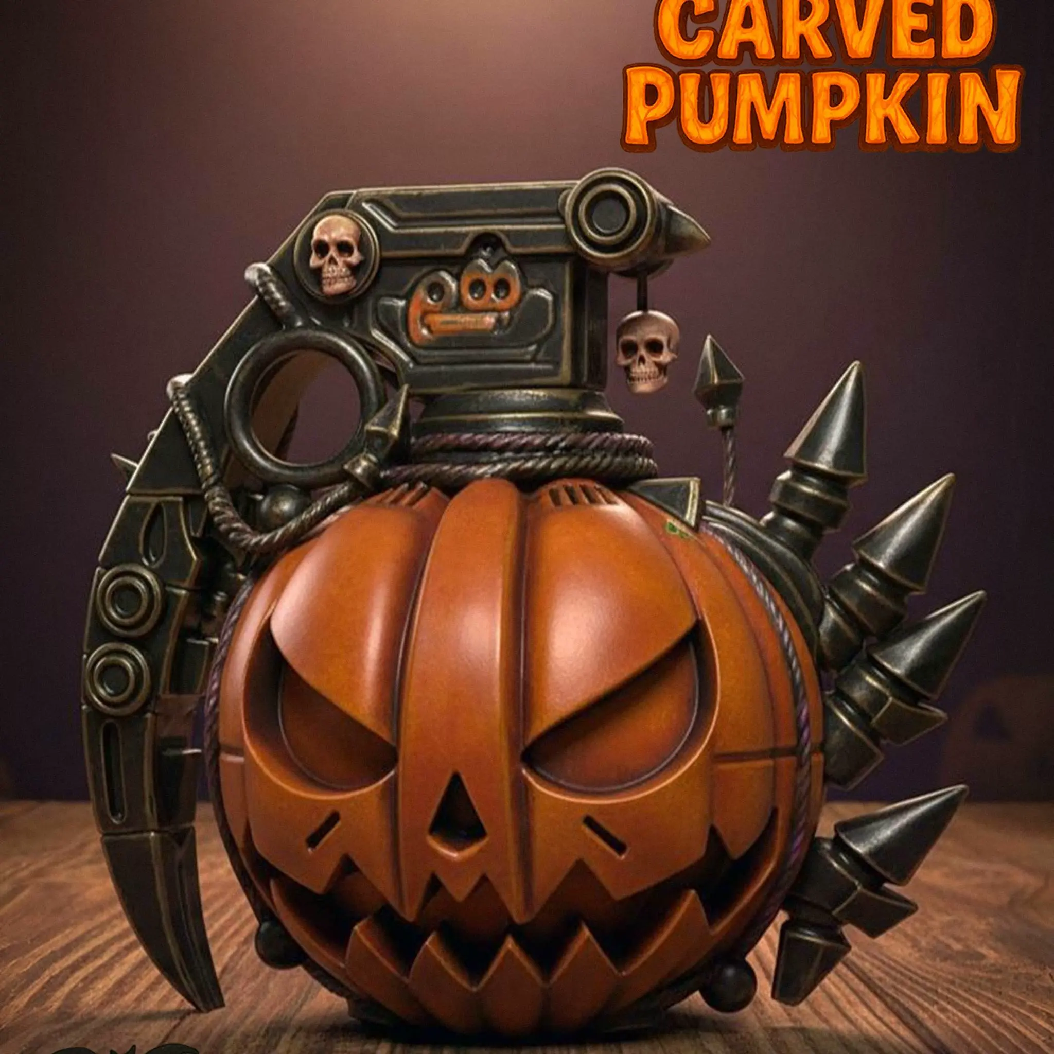 Sculptures & Artworks STL Download - Halloween Grenade Pumpkin – Spooky ...