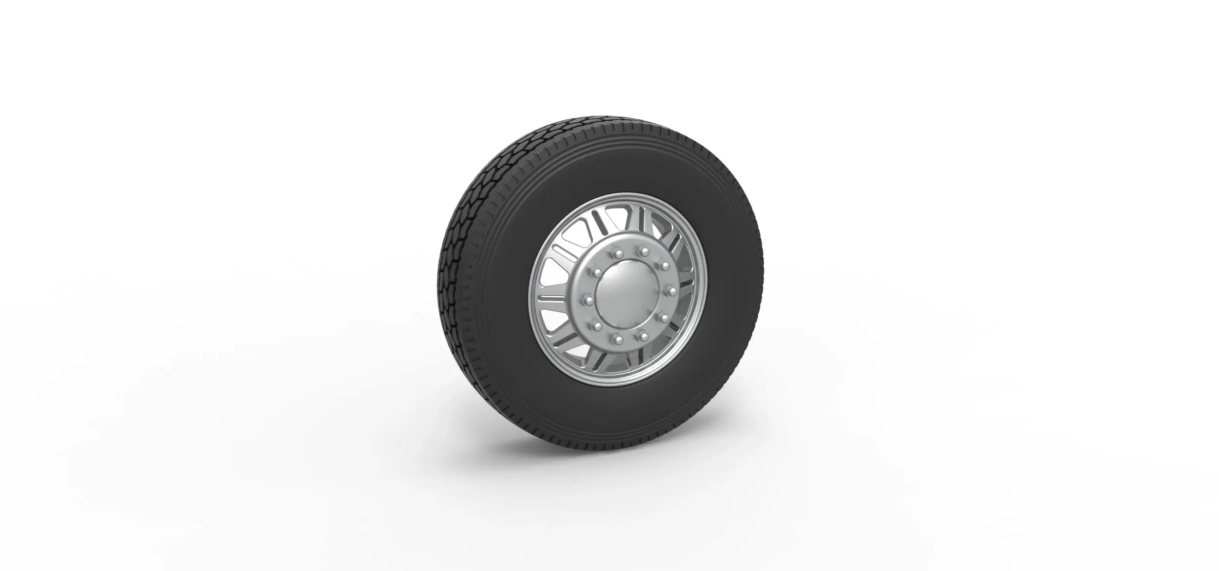 Vehicles & Machinery STL Download - Front custom wheel of semi truck ...