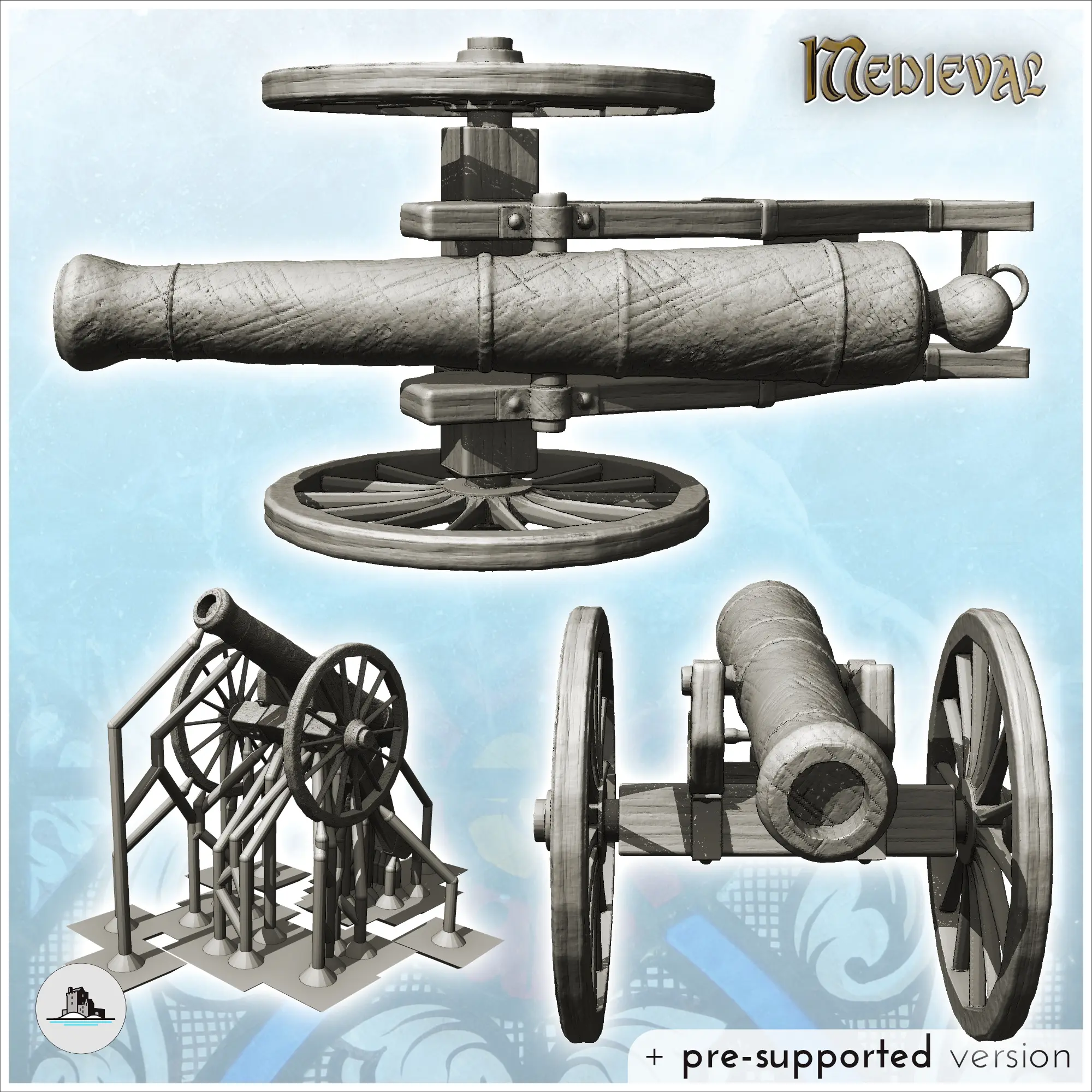 Other STL Download - Modern wheeled artillery cannon (1) - miniatures ...