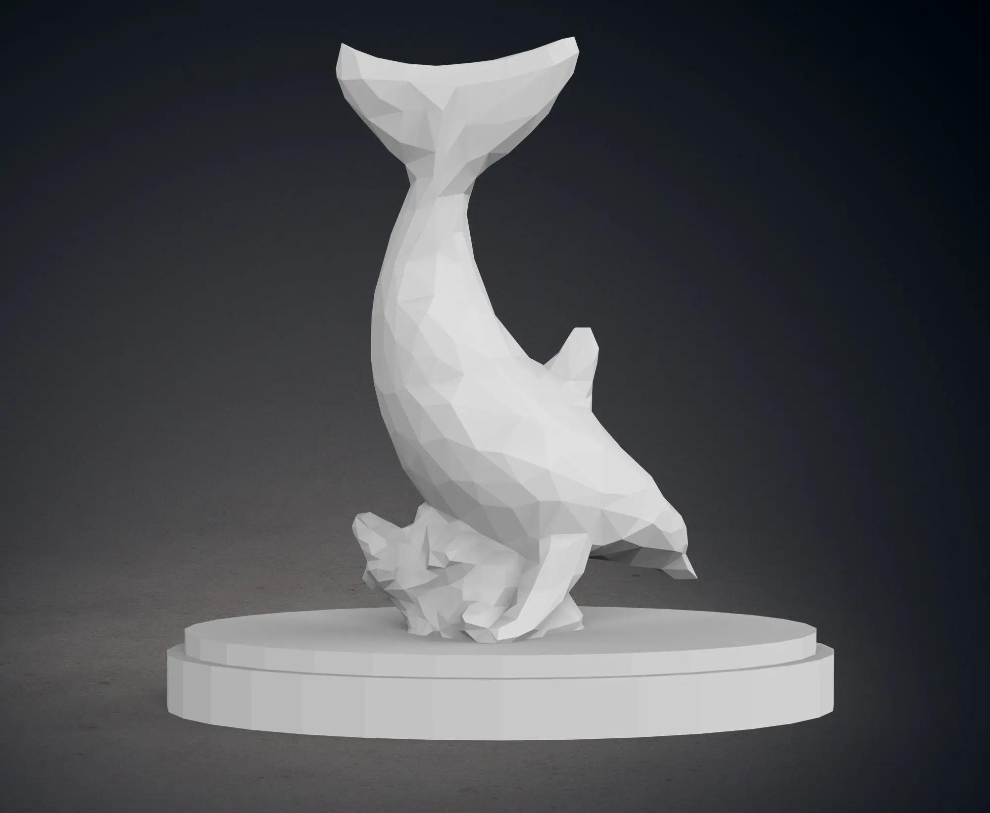 LOW POLY DOLPHIN STATUE | 3D models download | Creality Cloud
