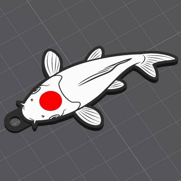 3D Printer Files | 3MF File | Tancho Koi Keychain / Keyring | Creality ...