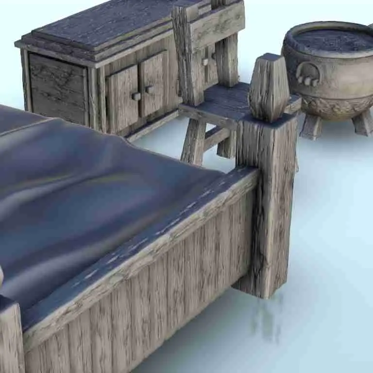 Other STL Download - Bedroom interior set 6 - miniatures warhammer ...