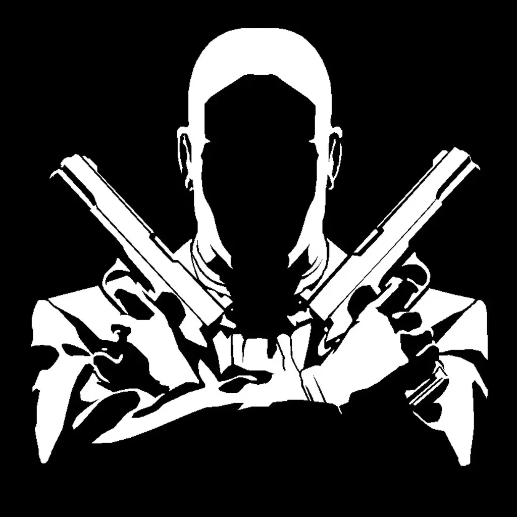 Free Characters & Creatures STL Download - Hitman 47 stencil 4by SMT_M 🦊