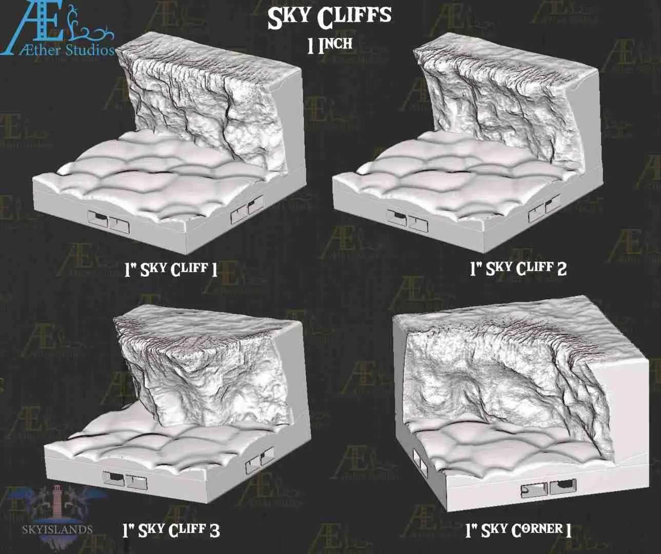 Miniature Games & Accessories STL Download - KS3SKY04 - Sky Cliffsby ...