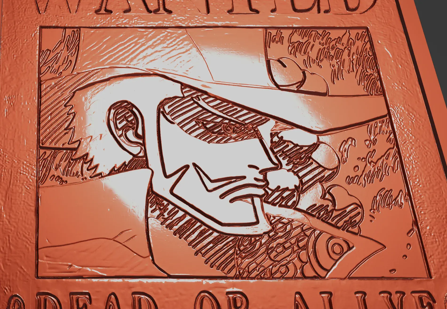 3D Printer Files | 3MF File | Mihawk Wanted Poster - one piece ...