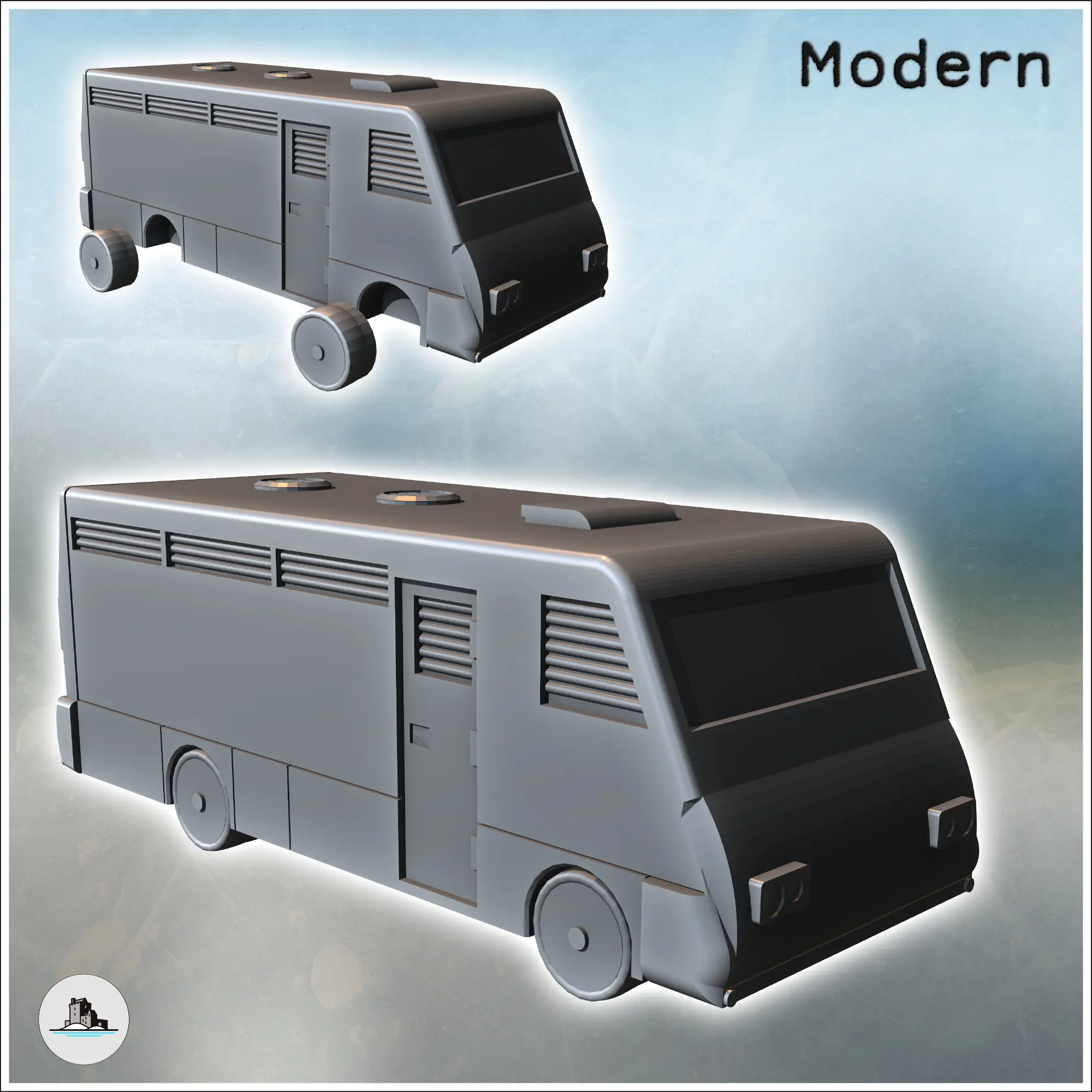 Armoured Prisoner Transport Van with Side Door (12) - miniat | 3D ...