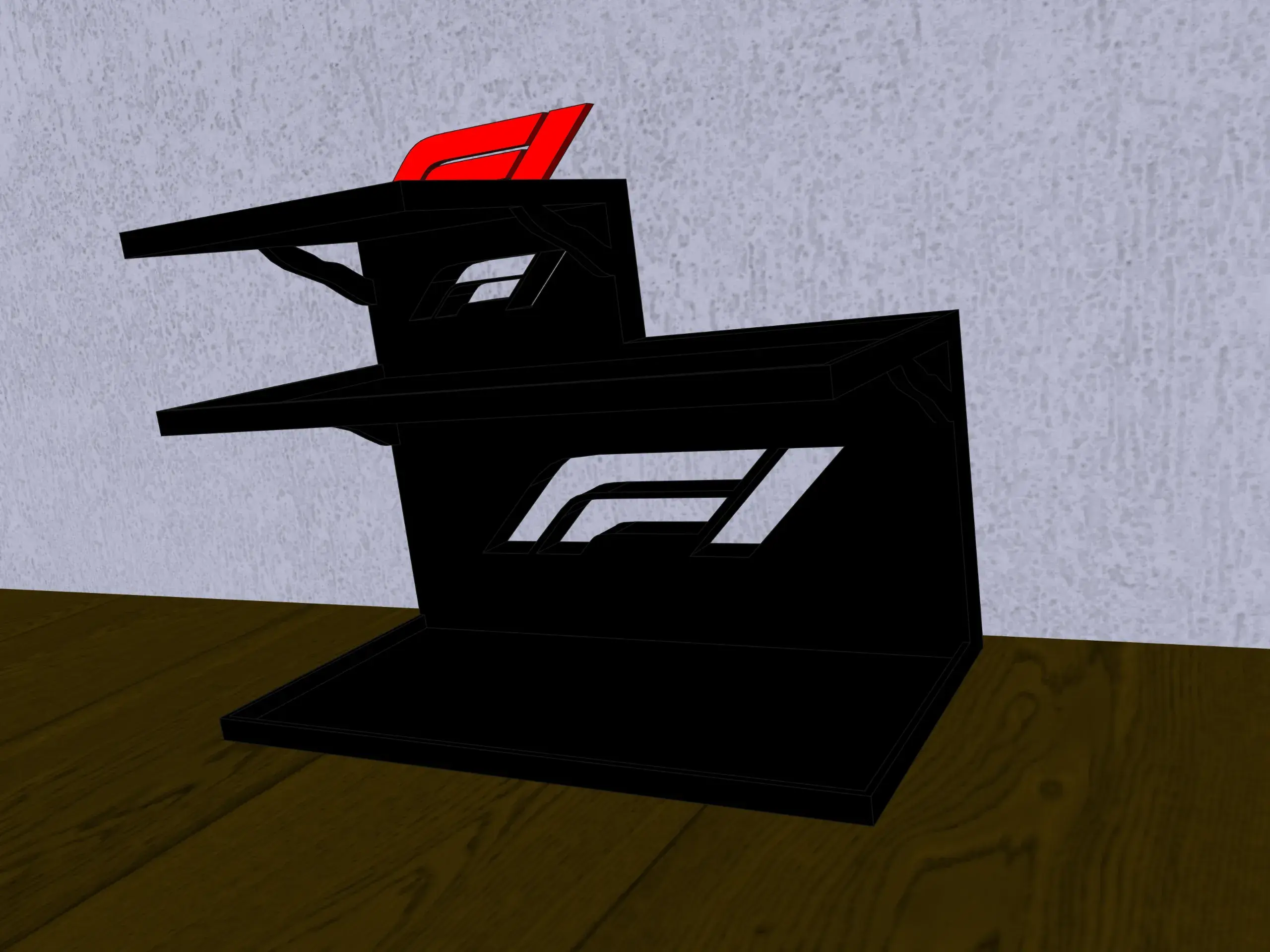 Free Home Decorations & Ornaments STL Download - Desk Shelf F1 ...
