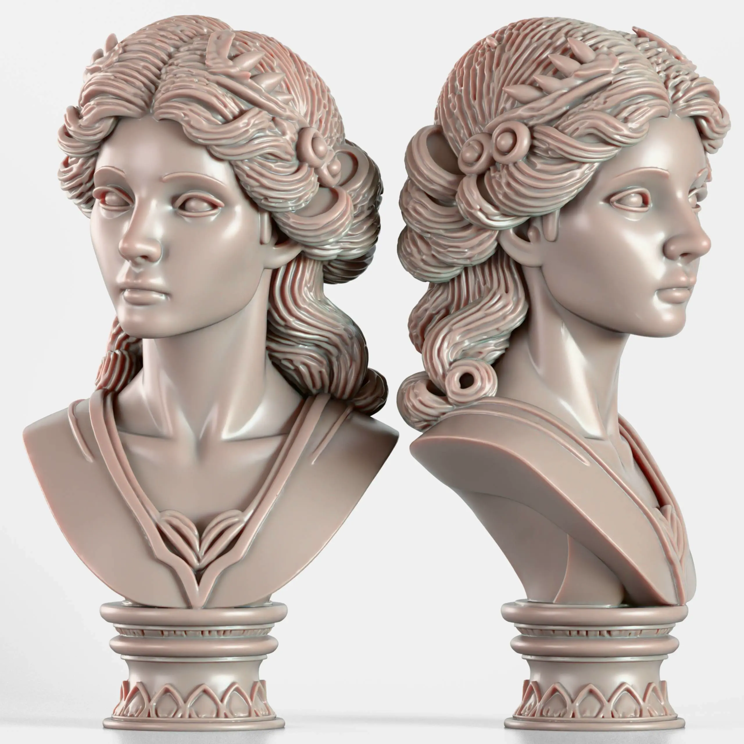 3D Printer Files | 3MF File | Women Greek Bust Decoration | Creality Cloud