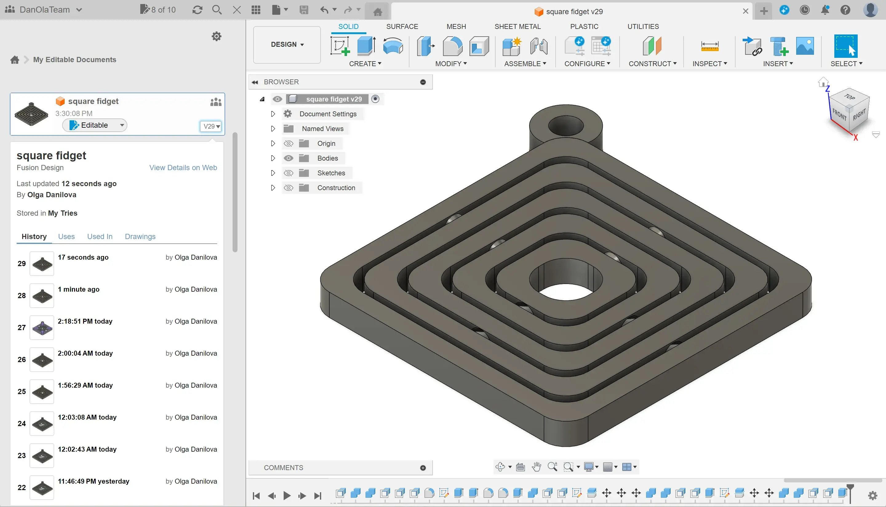 Other STL Download - Square fidget - one and two axesby Olga Danilova