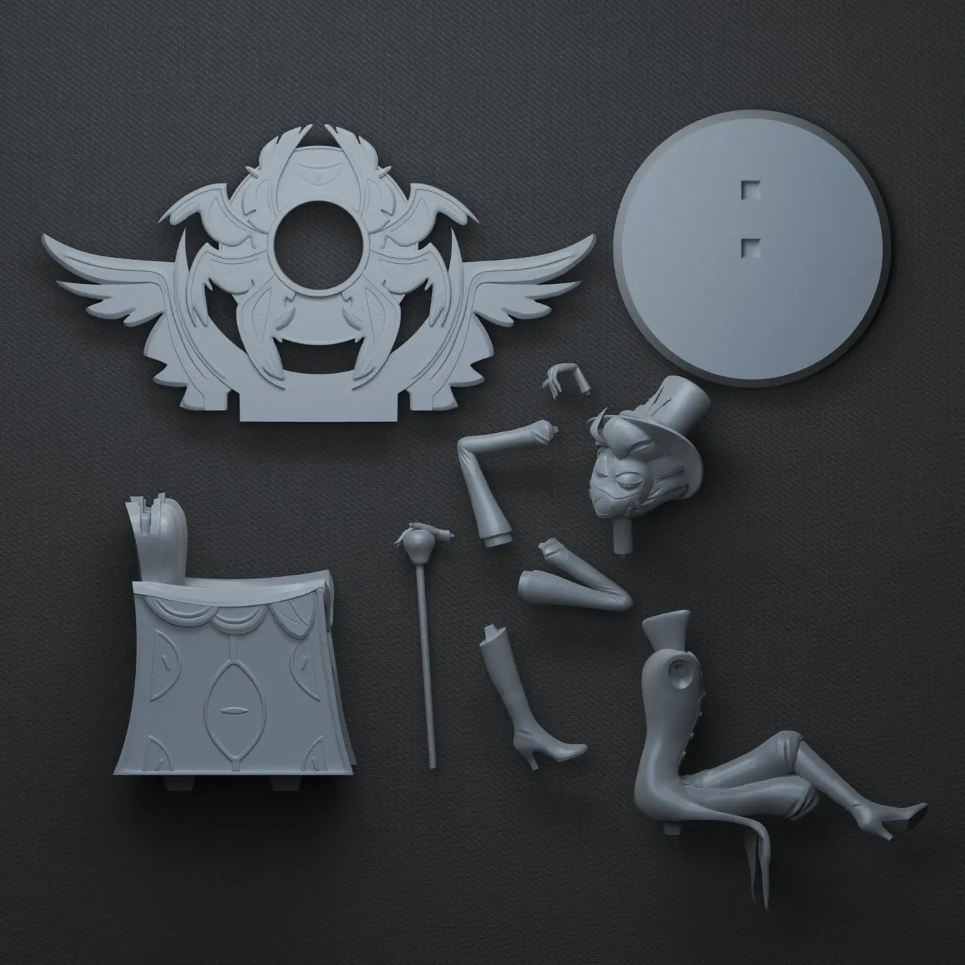 Characters & Creatures STL Download - HAZBIN HOTEL - LUCIFER THRONE -by ...