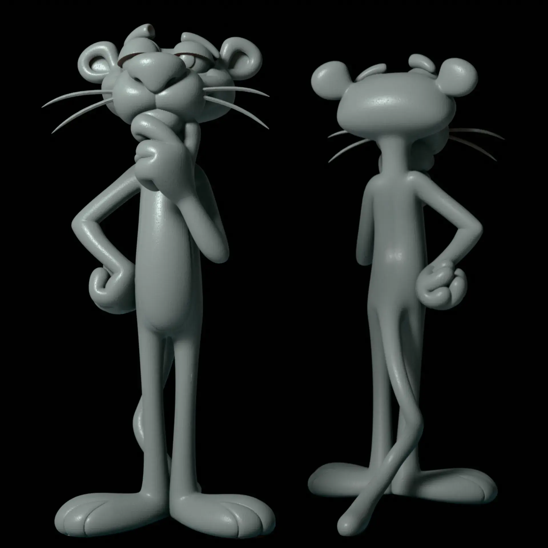 3D Printer Files | 3MF File | Pink Phanter Fan Art | Creality Cloud