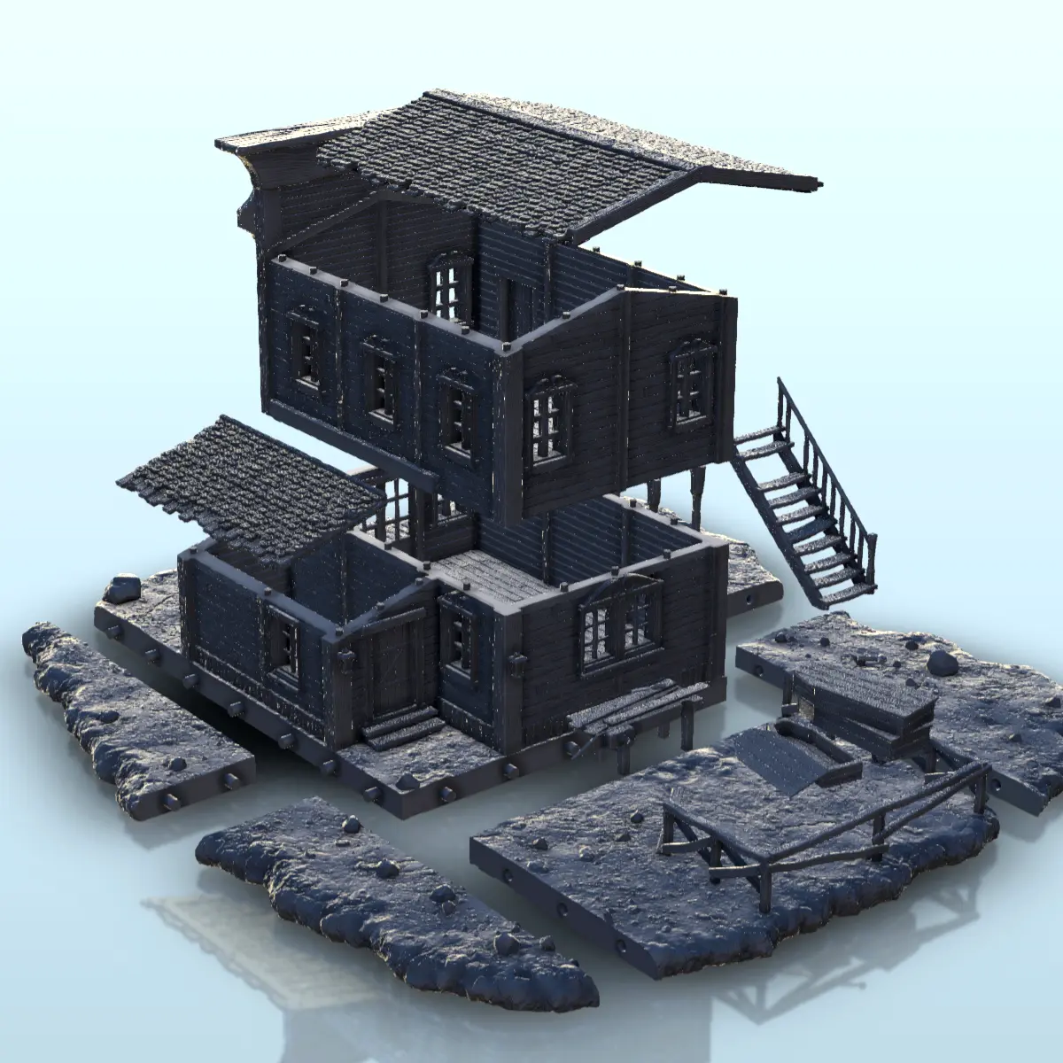 Other STL Download - Funeral home with workshop - Terrain scenery West ...