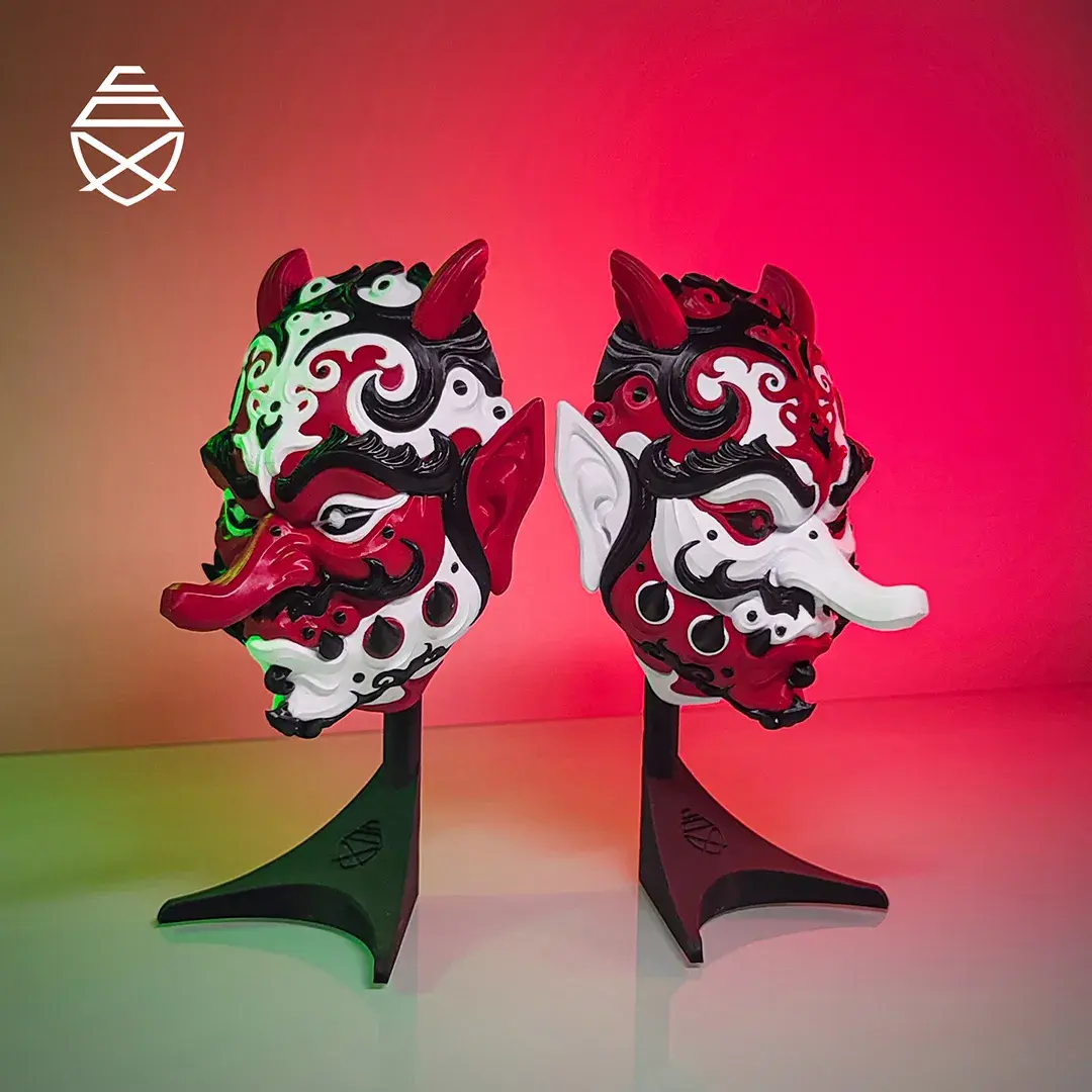 Digital Art STL Download - Tengu Wall Maskby PipeCox