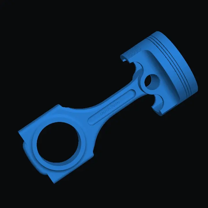 Free Other STL Download - piston and rod key chainby Johan Swart
