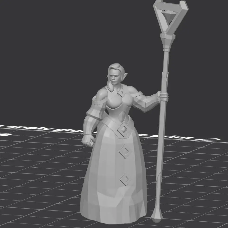 Free Characters & Creatures STL Download - Priestess D&D mini Multiple ...