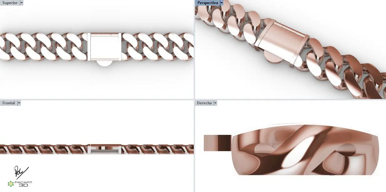 Jewelry & Accessories STL Download - 12mm Almond Style Cuban Link with ...