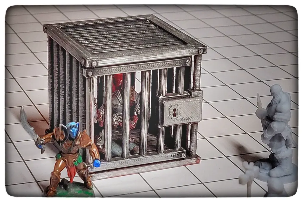 Free Miniature Games & Accessories STL Download - Opening Cage Lid ...