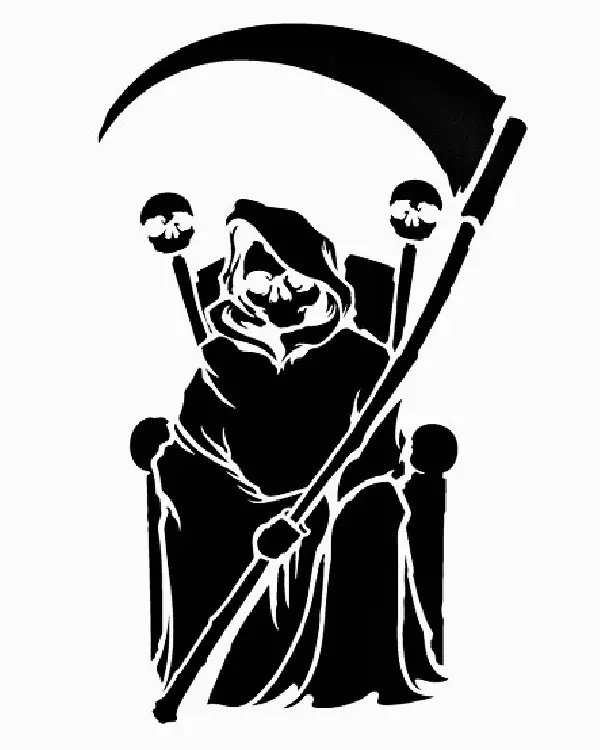Free Other STL Download - Grim Reaper stencil 2by SMT_M 🦊