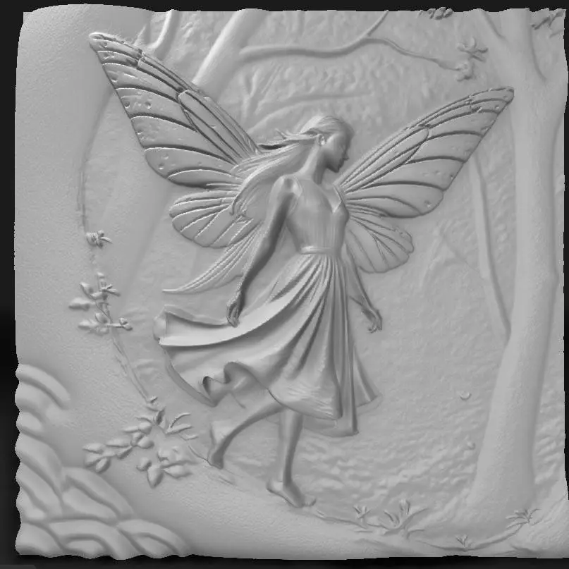 3D Printer Files | 3MF File | fairy with wings in a dress | Creality Cloud