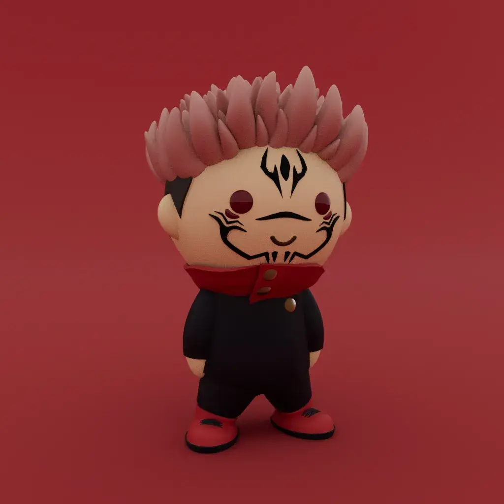 Characters & Creatures STL Download - Cute Little Sukuna ( Jujutsu ...