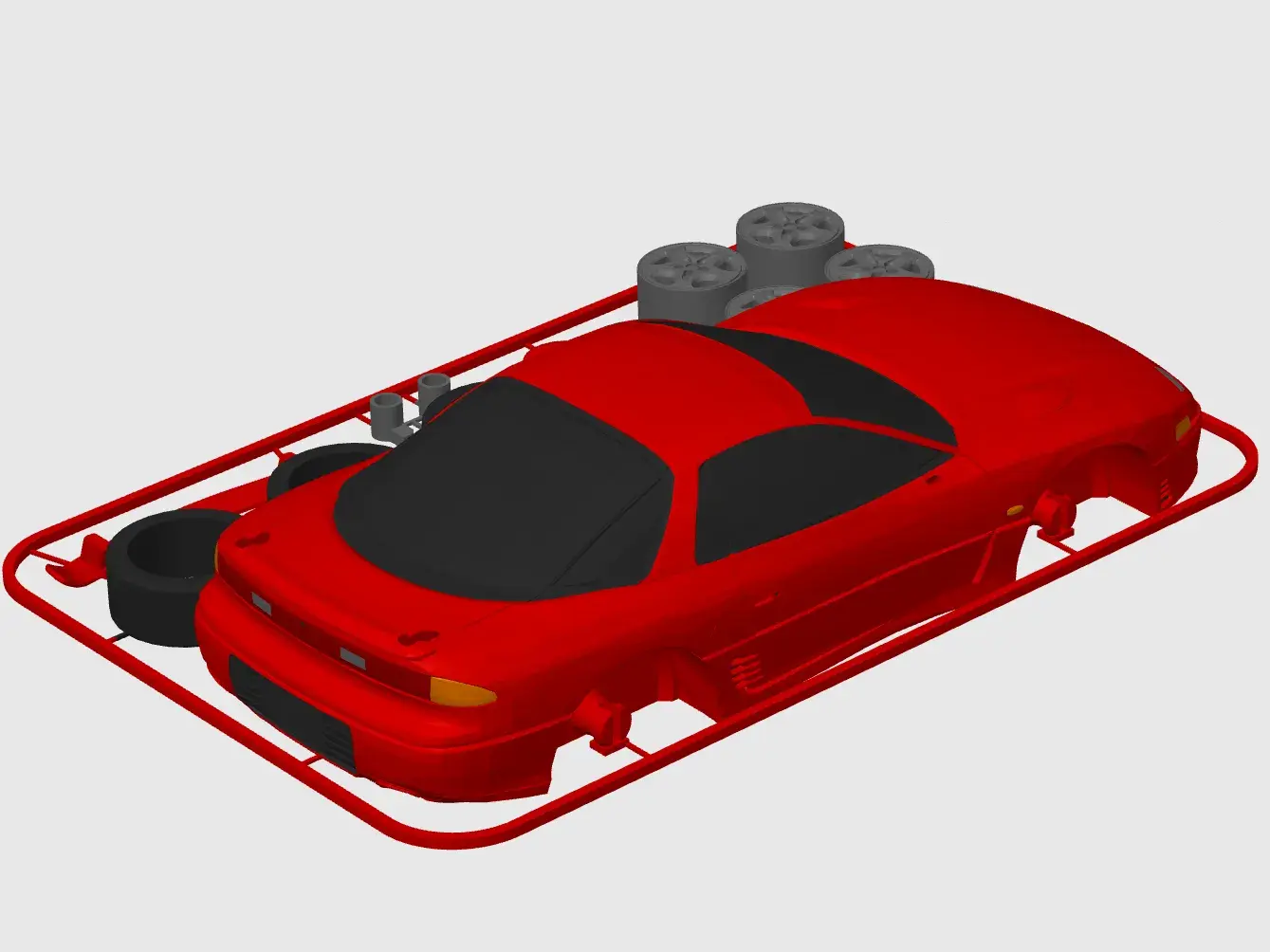 3D Printer Files | 3MF File | Mitsubishi 3000GT / GTO VR4 Kit Card (1: ...