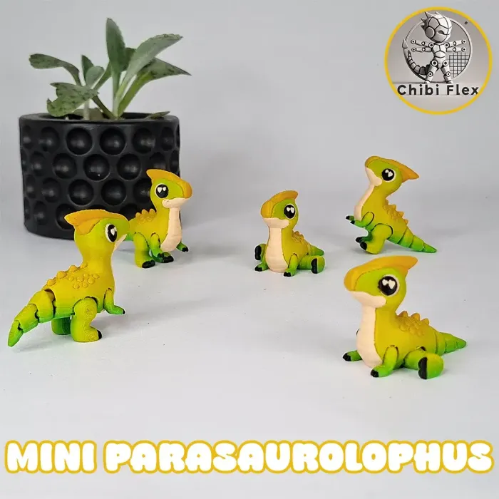 Other STL Download - Flexi Mini Parasaurolophus | Print In Place | No ...