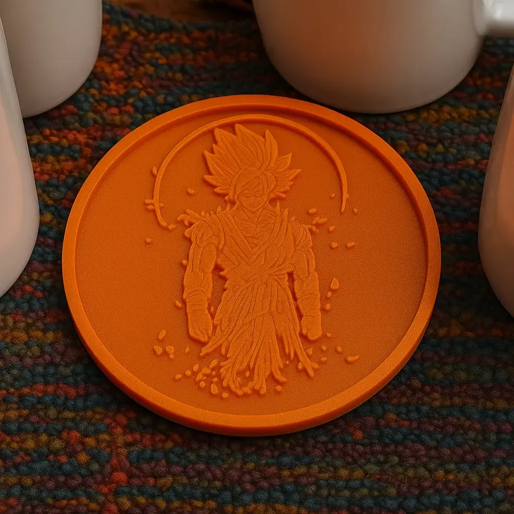 3D Printer Files | 3MF File | DBZ Coaster with Goku | Creality Cloud