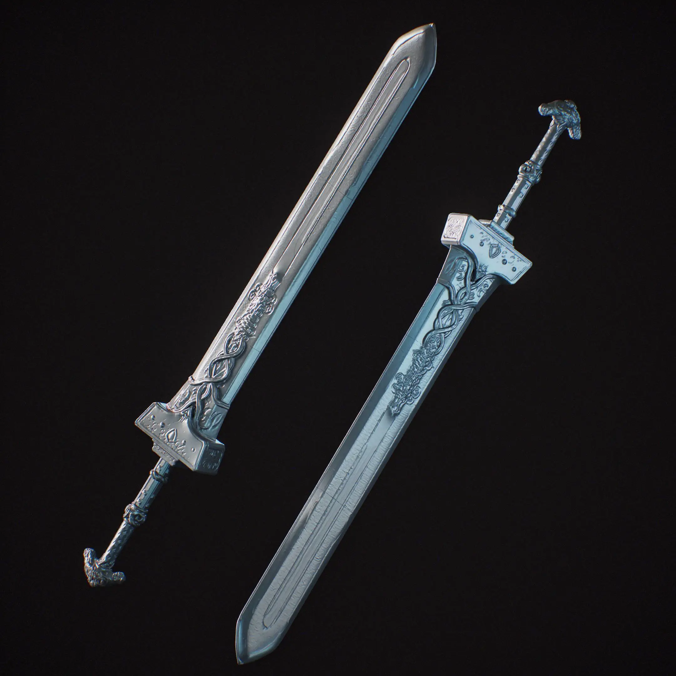 Cosplay STL Download - Elden Ring Blaidd Sword Cosplay or Miniatureby ...