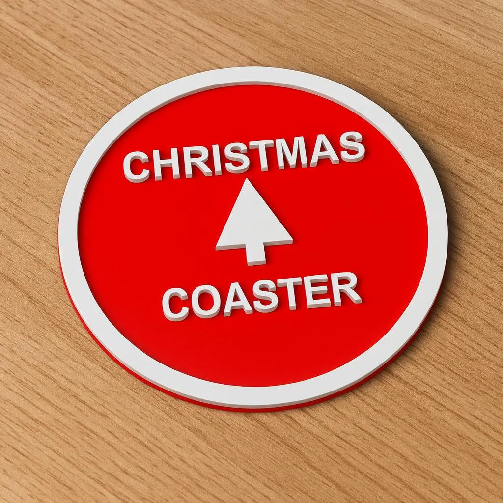 3D Printer Files | 3MF File | Christmas Coaster | Creality Cloud