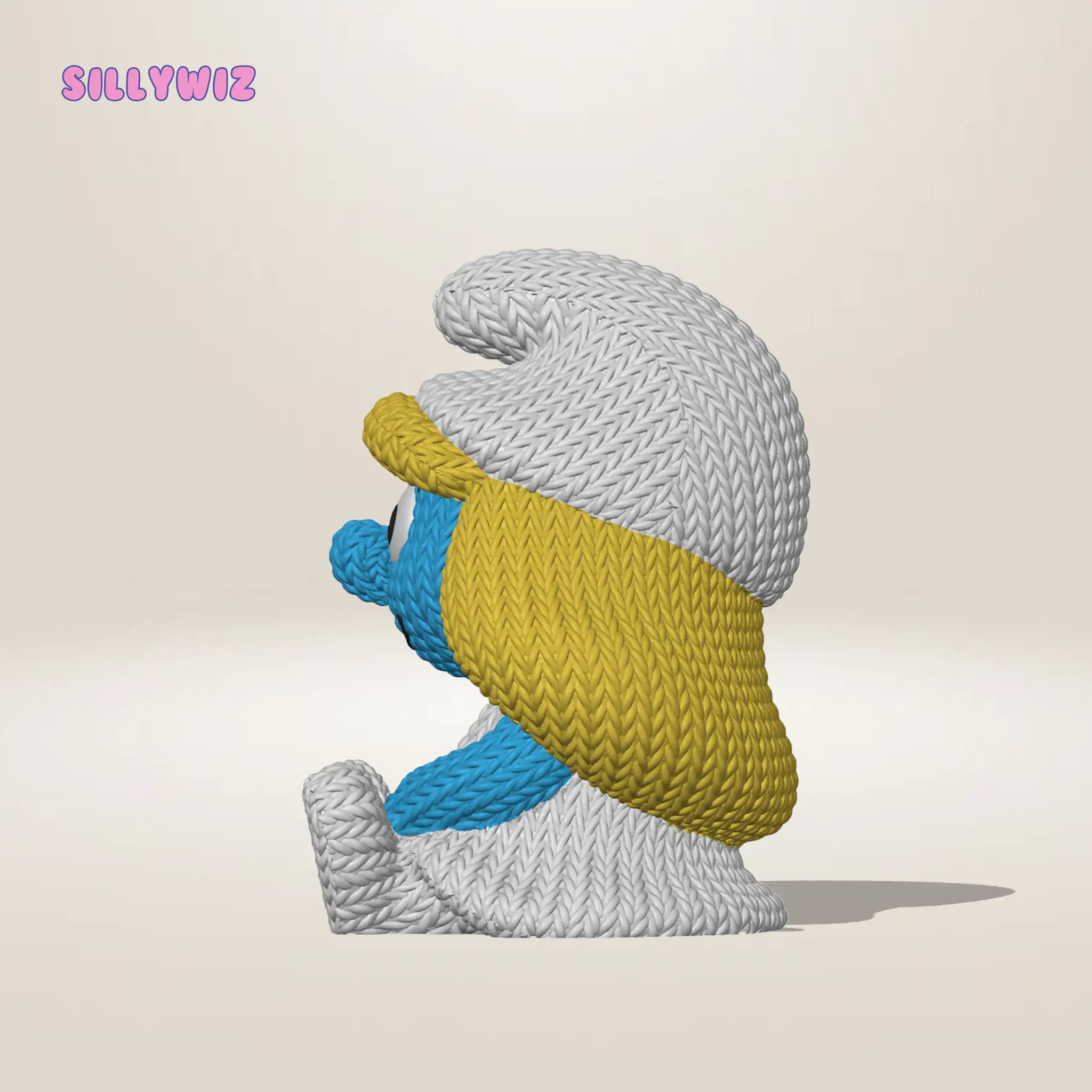 Characters & Creatures STL Download - The Smurfs - Smurfette knitted ...