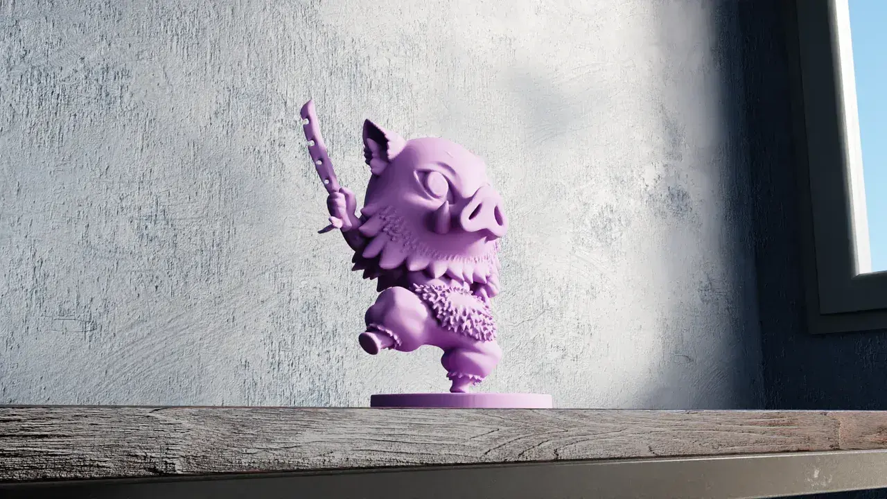 3D Printer Files | 3MF File | Chibi Inosuke – Stylized Demon Slayer ...