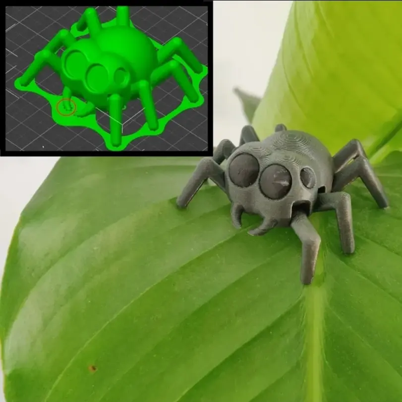3D Printer Files | 3MF File | Gizo the Spider easy brim remove RMX ...