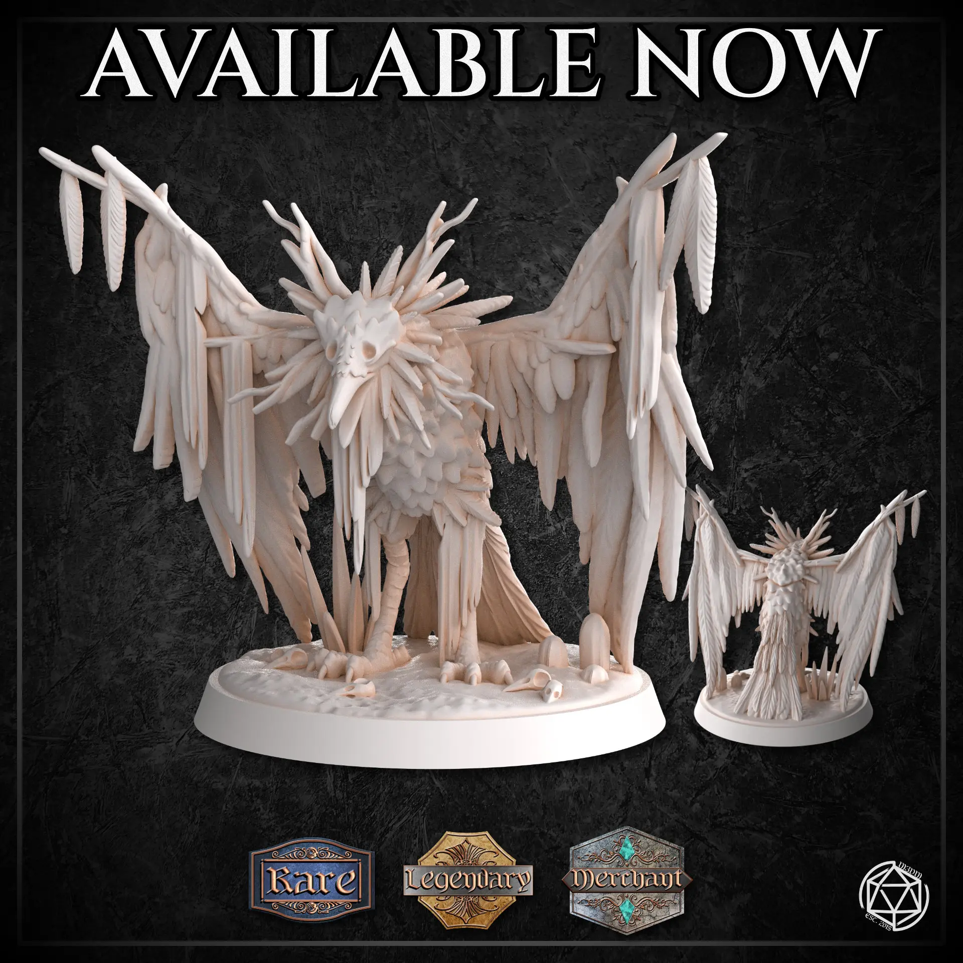 Characters & Creatures STL Descarga - Greater Strix - M3DM