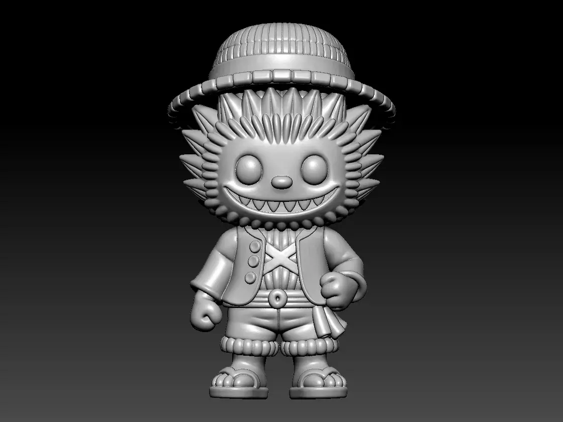 Other STL Download - Labubu Monkey D Luffy statue - 3D printby DesignerDC