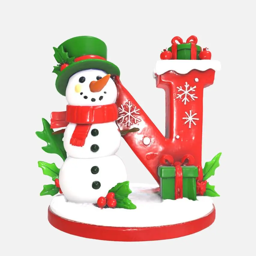 3D Printer Files | 3MF File | festive letter N | Creality Cloud