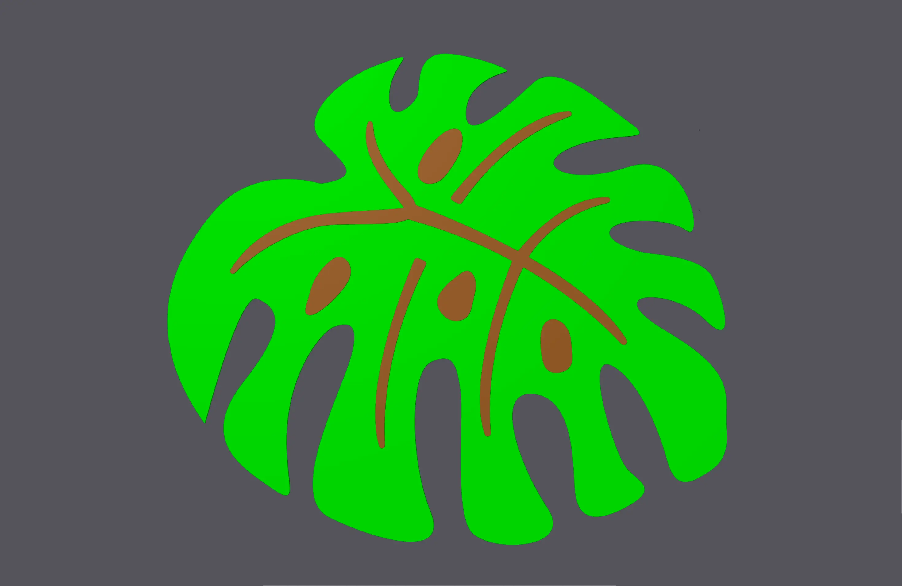 Digital Art STL Download - Leaf 6 - Wall Artby TiersAndTings_Wezel