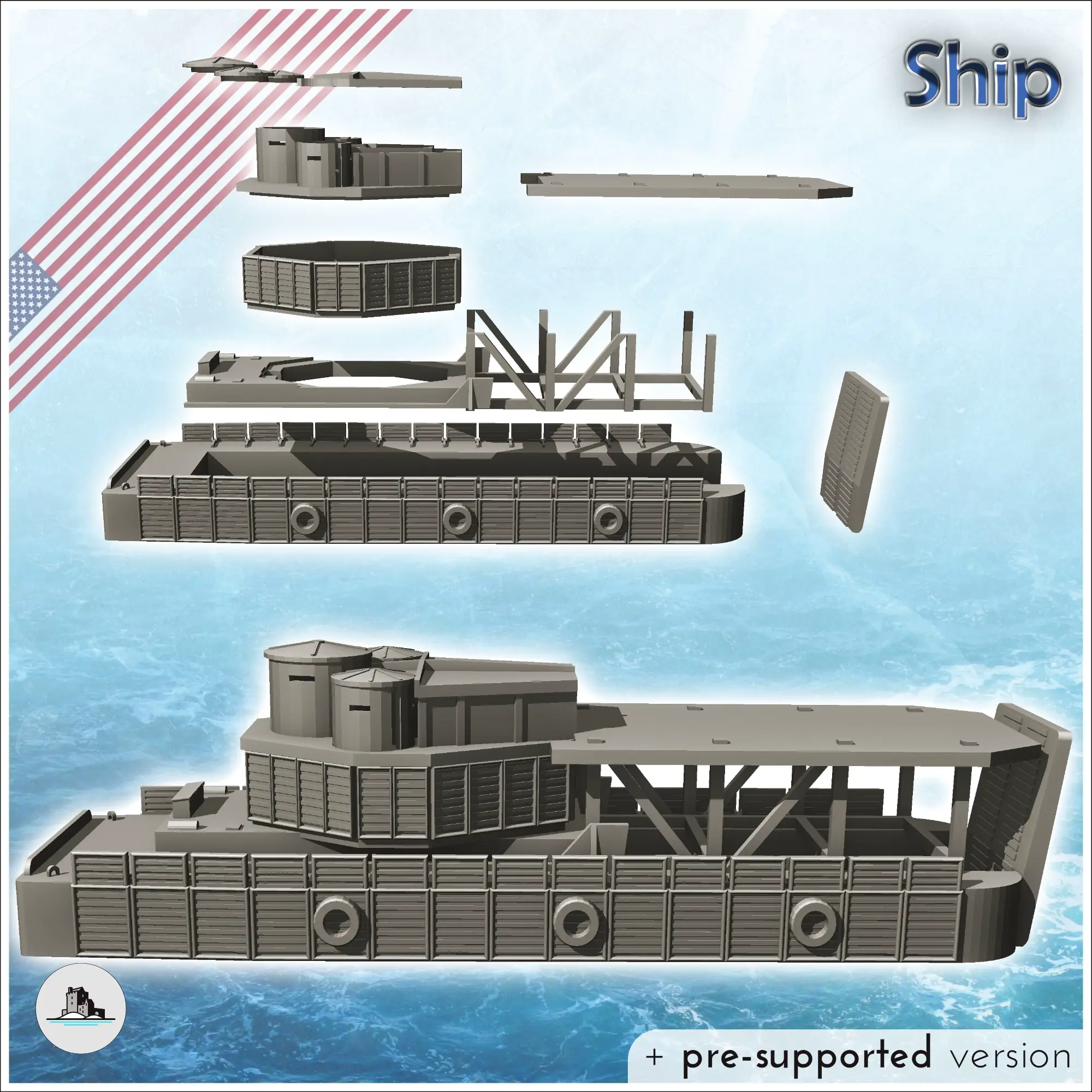 Vehicles & Machinery STL Download - LMC-6 Armored Troop Carrier ATC LCM ...