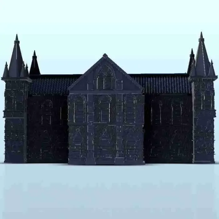 Other STL Download - Gothic monastry 3 - scenery medieval miniatures ...